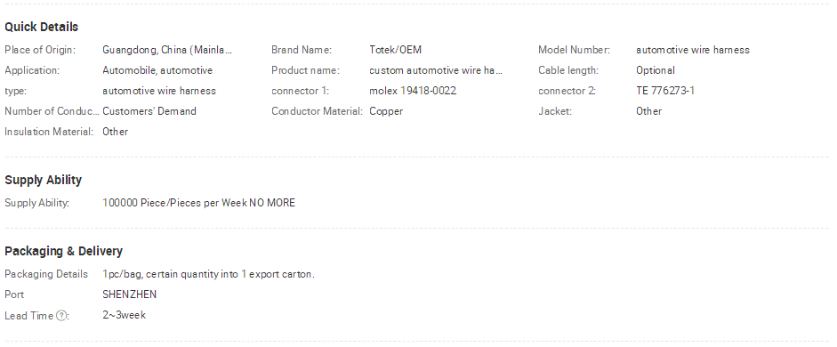 Molex 19418-0022 MX150L Connectors RECPT 8P 22-18 AWG dual row custom automotive wire harness ...