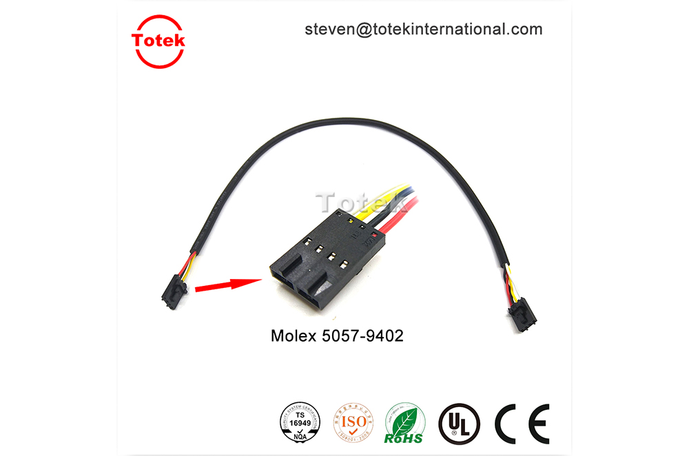 molex 5057-9402 automotive custom cable assembly wire harness-